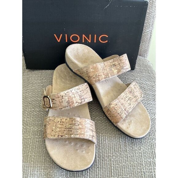 Vionic | Shoes | Vionic Rest Camila Cork Strap Double Band Slidessandal ...
